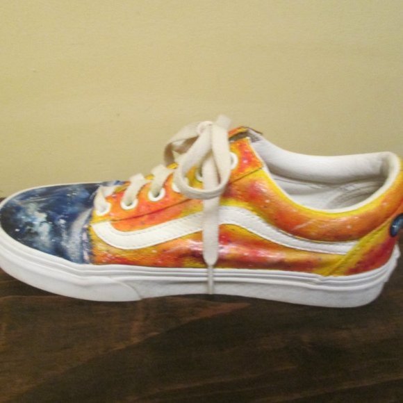 Vans | Shoes | Custom Hand Painted One Of A Kind Outer Space Aliens ...